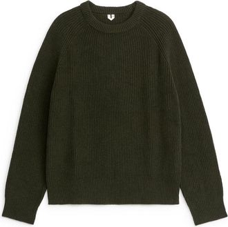 Arket Pullover Aus Leinen Und Baumwolle -Gr&uuml;n