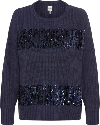 Brax Lisa Round-Neck Strickwaren - - Knitwear - Damen - Blau - M