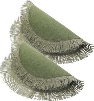 BESPORTBLE Rundes Gewebtes Tischset Aus Baumwollseil Mit Quasten Hitzebest&auml;ndige Isoliermatte F&uuml;r Topf Sch&uuml;ssel Und Tasse Tischdekoration F&uuml;r Esszimmer K&uuml;che Par