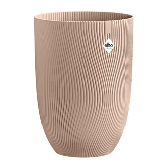 ELHO Sereh High 30 - Blumentopf f&uuml;r Innen und Au&szlig;en - 100% recyceltes Plastik - &Oslash; 29.5 x H 40.5 cm - Braun/K&uuml;hler Ton