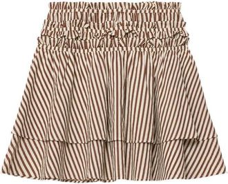 AllSaints Kali Minirock in Pennybraun/Wei&szlig;-Multi
