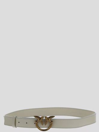 Pinko Pinko G&uuml;rtel - White Leather Belt - Gr. XS - in Wei&szlig; - f&uuml;r Damen