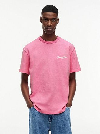 Tommy Hilfiger T-shirt d&eacute;contract&eacute; textur&eacute; imprim&eacute; au dos