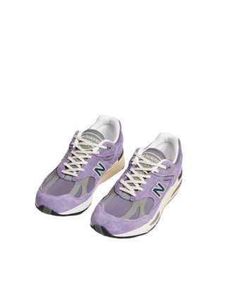 New Balance Unisex Sneakers Purple Suede-Mesh Trainers Suede/mesh