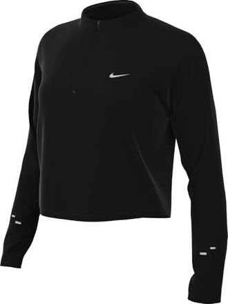 Nike Nike W NK Tempo DF Hz Tp T-Shirt, Noir/Argent, XS Femmes