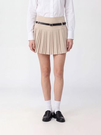 Eleh Mini-jupe pliss&eacute;e &agrave; taille haute avec ceinture r&eacute;glable