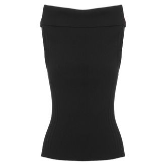 D.exterior Viskose-Top - - Tops - Damen - Schwarzk - S