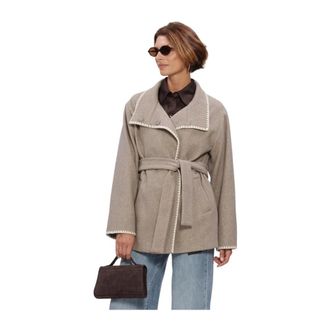 Beaumont Amsterdam Aliza Kurzmantel - - Jackets - Damen - Grau - L