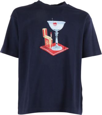 Dr&ocirc;le de Monsieur Homme, Tops, Bleu, Taille: S T-Shirt Cocktail