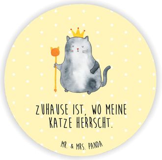 Mr. & Mrs. Panda Magnet für Fotos Katze König - Geschenk, Familie, rundmagnet, Queen, kühlschrankmagnete, Kühlschrankmagnet, Haustier, Magnete, Haha