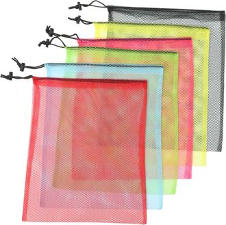 Minkissy 12 St&uuml;ck Netzbeutel mit Kordelzug Atmungsaktive Aufbewahrungstaschen f&uuml;r Reise Sport und Multifunktionale Nylon Organizer in Verschiedenen Farben