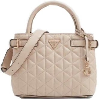 Guess Femme, Sacs, Beige, Taille: ONE Size Paisleigh Petit Sac Cartable Matelass&eacute;