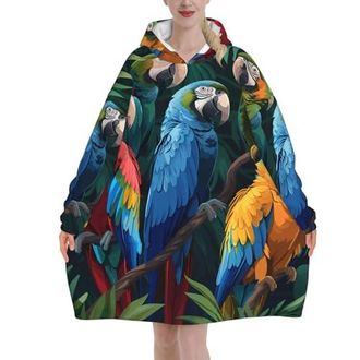 Generic Sweat &agrave; capuche avec flamants roses tropicaux pour femmes et hommes adultes surdimensionn&eacute;s pour une couverture douce et chaude