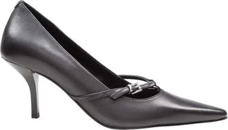 Michael Kors Hohe Schuhe - Selina Black Leather Pumps - Gr. 5_5 - in Schwarz - f&uuml;r Damen