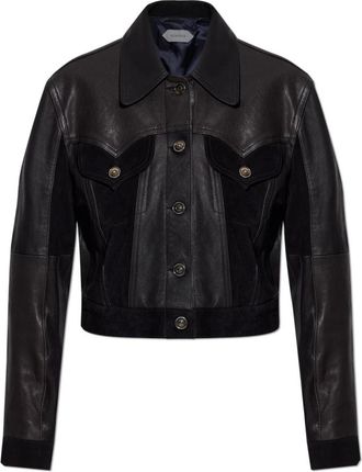 Versace Leder Blouson - - Jackets - Damen - Schwarzk - M
