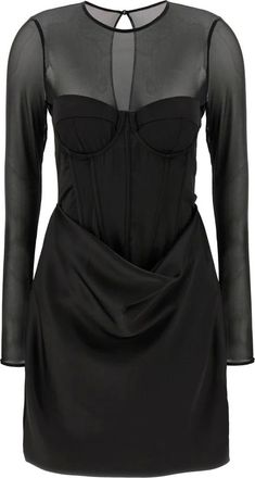 Rotate Rotate Birger Christensen, Femme, Robes, Noir, Taille: 44 FR Mini-robe corset en satin