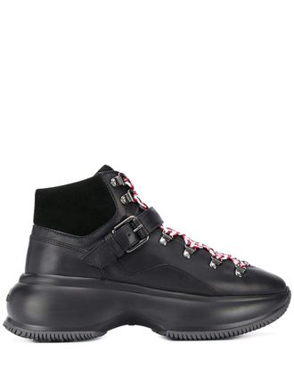 Hogan bottines &agrave; semelle &eacute;paisse - Noir