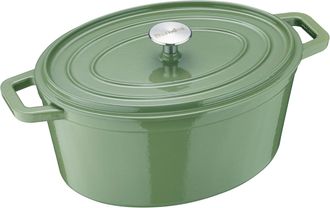 Berndes Br&auml;ter B.iron 6L mit Deckel - 31x24 cm - Gusseisen mit Emaillebeschichtung - Kochtopf zum Schmoren und Braten - Induktionsgeeignet - f&uuml;r alle Herdarte