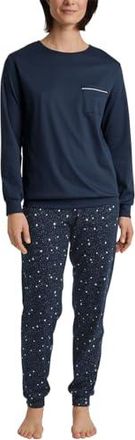 CALIDA Sweet Dreams Pyjama à Poignets pour Femmes, 100% Coton, Pantalon avec Taille élastique recouverte de Tissu