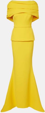 SAFiYAA Off-Shoulder-Robe Loura aus Cr&ecirc;pe