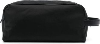Dolce & Gabbana unisex, Sacs, Noir, Taille: ONE Size Trousse de toilette en nylon avec logo caoutchout&eacute;