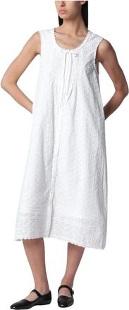 Dunst Femme, Robes, Blanc, Taille: 40 FR Needlework Babydoll Dress