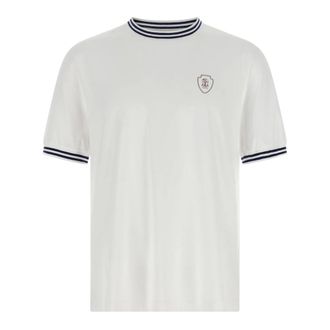 Brunello Cucinelli Homme, Tops, Blanc, Taille: XL Cotton Jersey T-Shirt