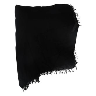 Faliero Sarti Einfarbiger quadratischer Schal mit Fransen - - Accessories - Damen - Schwarzk - ONE SIZE