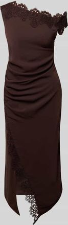 Lipsy Cocktailkleid mit Raffungen und Spitzenbesatz