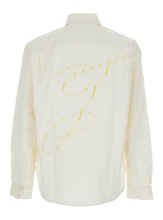 Jacquemus Mens White Shirt With Maxi J Logo Cotton