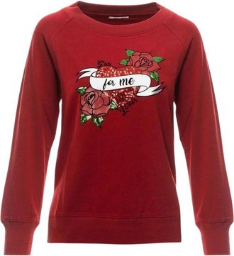 Gas Gas, Femme, Sweatshirts et sweats &agrave; capuche, Rouge, Taille: 34 FR Raspberry SweaT-shirt