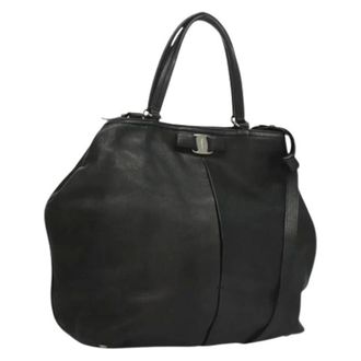 Ferragamo Sac bandouli&egrave;re en cuir Pre-owned - Femme - Pre-owned - Noir - Taille: ONE Size