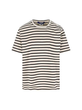 Junya Watanabe Gestreiftes Baumwolljersey T-Shirt