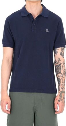 Kenzo Homme, Tops, Bleu, Taille: XL Polo en piqu&eacute; de coton boke flower brod&eacute;