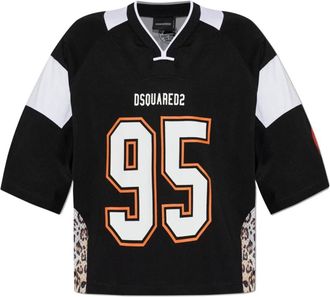 Dsquared2 Homme, Tops, Noir, Taille: 2XL T-shirt avec logo