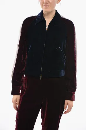 Stella McCartney Velour Light Jacket MIRANDA with Embroidery on Back Stella McCartney