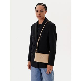 Pinko Handtasche PINKO Flat Horizontal Mini PE 25 PCPL 104277 A2AN Beige