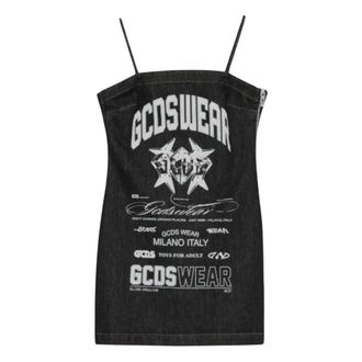 GCDS History Printed Mini Dress - - Dresses - Damen - Schwarzk - M