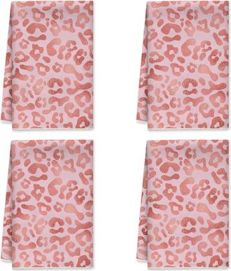 Generic K&uuml;chent&uuml;cher, Leopardenmuster, modern, flippige Punkte, Kurven, keine pfirsichfarbene Mikrofaser, schnell trocknend, Geschirrt&uuml;cher, Wohnmobil, K&uuml;chen