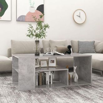 vidaXL Table basse Gris b&eacute;ton 100x50x40 cm Agglom&eacute;r&eacute;