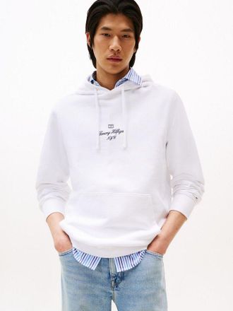 Tommy Hilfiger Hoodie OUTLINE FLAG SCRIPT HOODIE mit kontrastfarbener Stickerei