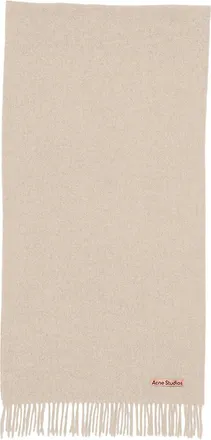 Acne Studios Fringed Wool Scarf - Beige