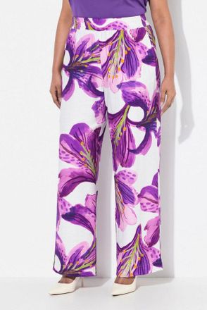 Ulla Popken Schlupfhose Hose Bl&uuml;ten weites Bein Elastikbund