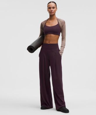lululemon Pantalon Align Palazzo Standard pour Femmes - Noir/Violet - Taille 4