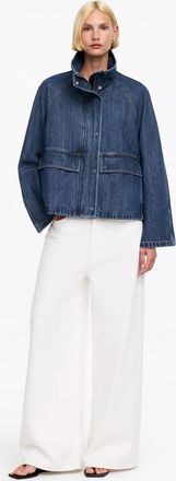 Arket Jeansjacke Aus Baumwolle Und Lyocell -Blau