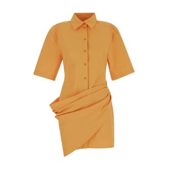 Jacquemus Mini-Kleid im Camisa-Stil - - Dresses - Damen - Orange - 2XS