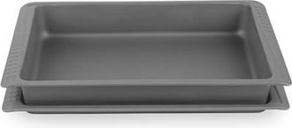 Russell Hobbs Shield 2-teiliges Backform-Set - 38 cm Antihaft-Bräter und Backform, robuster Karbonstahl, PFOA-frei, ofenfest bis zu 220 °C, Grau