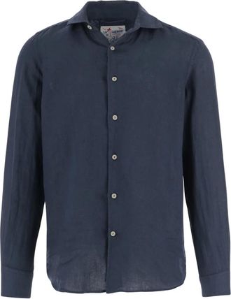 MC2 Saint Barth Homme, Chemises, Bleu, Taille: M Chemise en lin