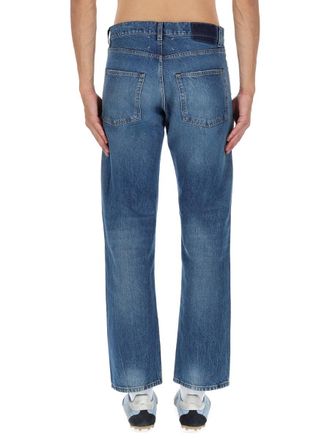 Maison Margiela Shelter Detail Cotton Jeans - Blue