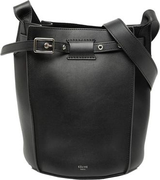 Celine Hobo Bags - Nano Leather Big Bag Bucket Crossbody - Gr. unisize - in Schwarz - f&uuml;r Damen